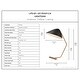 Luxury Modern Desk Lamp, 19''W x 12''D x 21.5''H, with Scandinavian ...