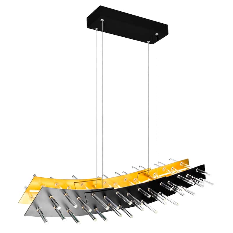 Gondola LED Chandelier With Black Finish - Overstock - 32964931