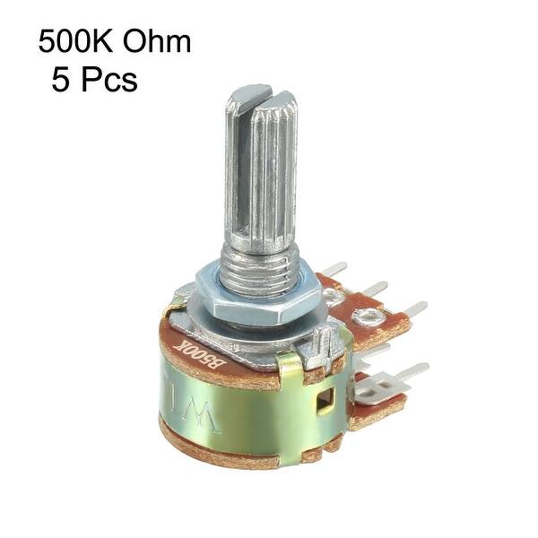 WH148 500K Ohm Variable Resistors Dual Carbon Film Taper Potentiometer ...