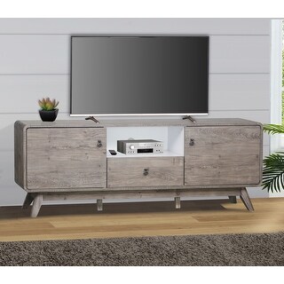 Gray Entertainment Center Projection Cabinet Contemporary Media Console ...