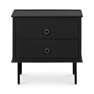 NADAAL STUDIOS Glenn, 2 Drawer Nightstand, Matt Black - Bed Bath ...