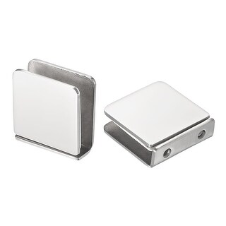 Square Glass Clamp, Adjustable 8-12mm Thickness Clip, Bright Silver ...