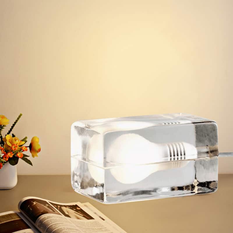 Ice Cube Table Lamp Creative Glass Nightstand Lamp - 4.5" - On Sale ...