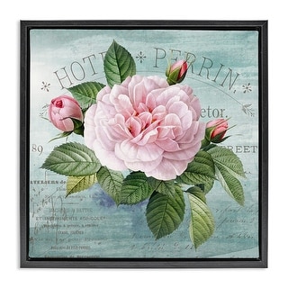 Stupell Bright & Rustic Tropical Bloom Framed Floater Canvas Wall Art ...