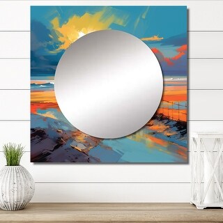 Designart "Beach Path Leading To The Ocean Painting III" Beach Wall ...