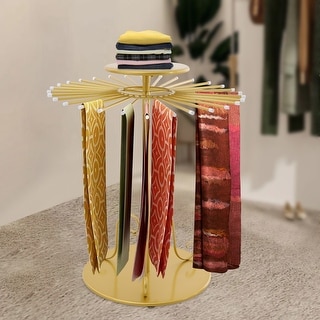 Freestanding Scarf Display Rack Rotating Round Scarf Display Stand ...