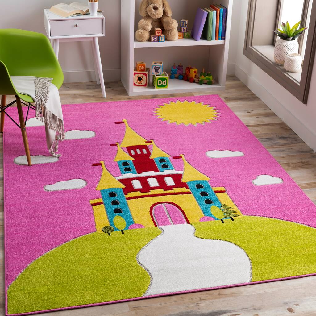 Shira Storybook Castle Area Rug - Overstock - 32065255