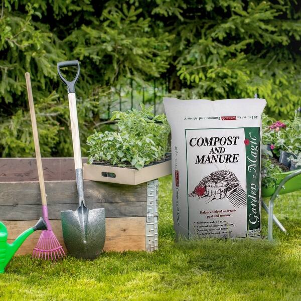 Michigan Peat 5240 Outdoor Lawn Garden Compost and Manure Blend, 40 ...