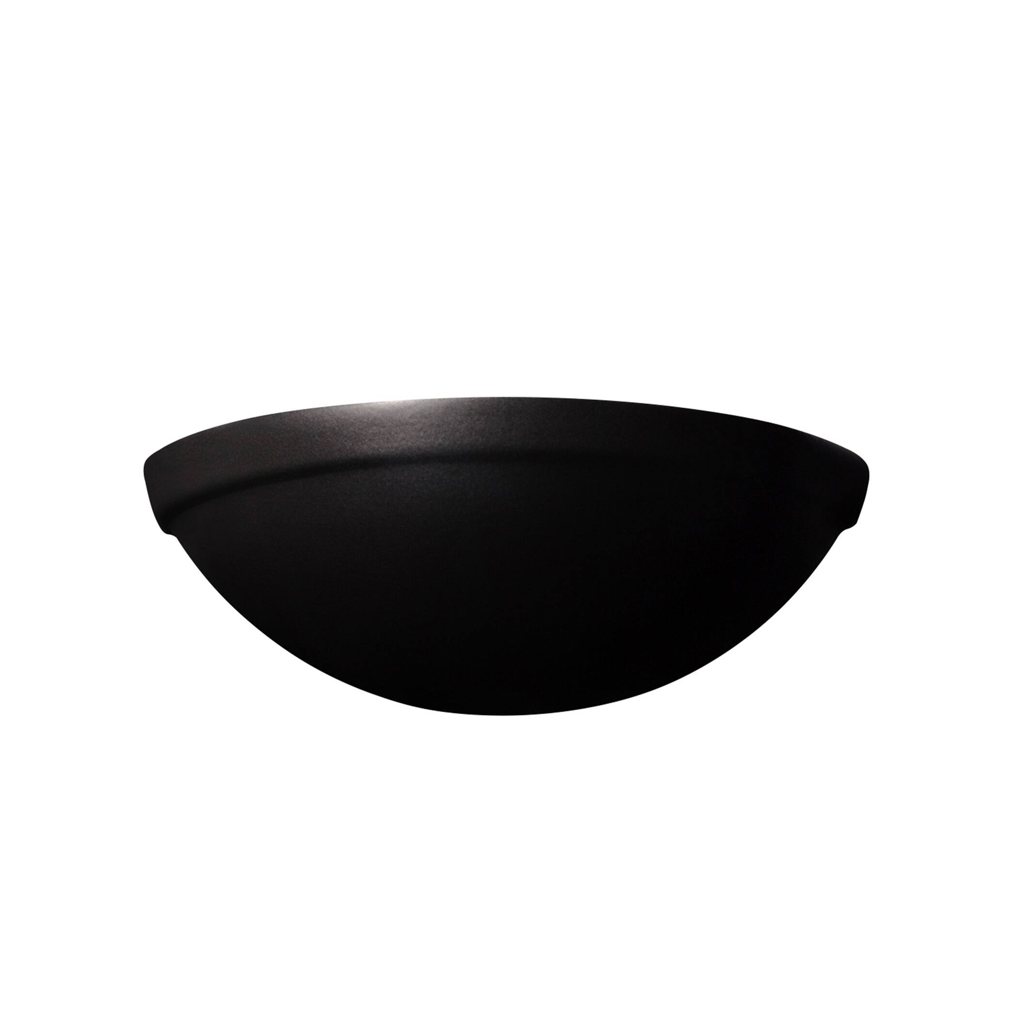 Justice Design Group Ambiance Carbon Matte Black Rimmed Quarter Sphere ...