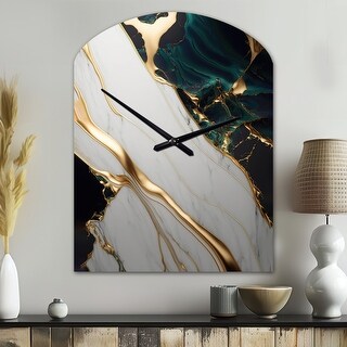 Abstract Geode Gold And Green Marble II - Abstract Marble Large Wall ...