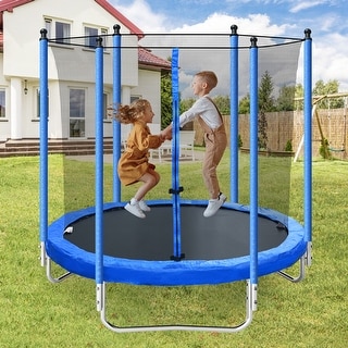 Secure and Durable 8FT Trampoline with 360-Degree Safety Net and ...