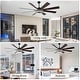 20"/24"/72" Oaks Aura Cotti Low Profile Dimmable Smart Ceiling Fan with ...