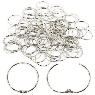 100 Pack 2 Inch Loose Leaf Book Binder Rings, Metal Rings for Index ...
