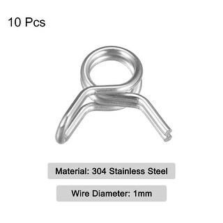 Double Wire Spring Hose Clamp, 10pcs 304 Stainless Steel 5mm Spring ...