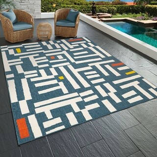 Sevita Graphic Print Bohemian Polypropylene Area Rug - Bed Bath ...