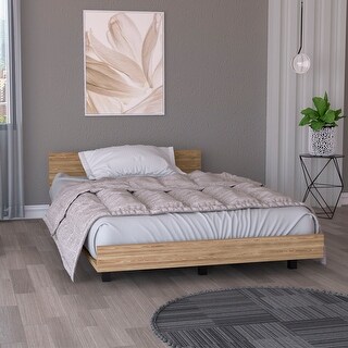 Ethereal Twin Bed Frame with Headboard, Pine - Bed Bath & Beyond - 36048022
