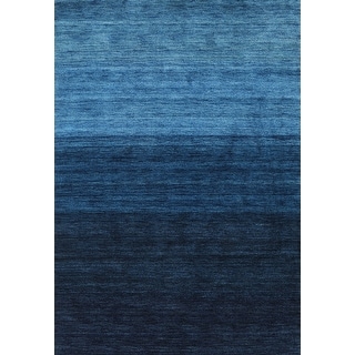 Ahgly Company Machine Washable Contemporary Deep-Sea Blue Area Rugs ...