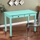 43.3'' Two-Tone Computer Desk w/ 2 Drawers, Solid Wood Legs and Soft ...