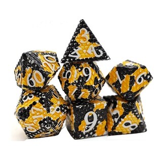Bumblebee Dragon Scale RPG Metal Dice Set - Bed Bath & Beyond - 40895559