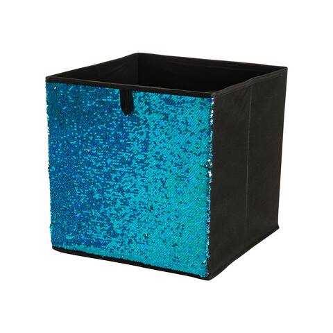 Organize It All Reversible Sequin Storage Cube - Overstock - 33424876