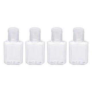 30ml Squeeze Bottles, 4Pcs Rectangle Dispensing Bottles Plastic, Clear ...