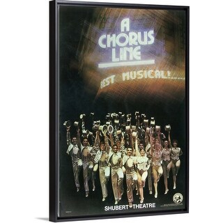 "Chorus Line, A (Broadway) (1975)" Black Float Frame Canvas Art - Bed ...