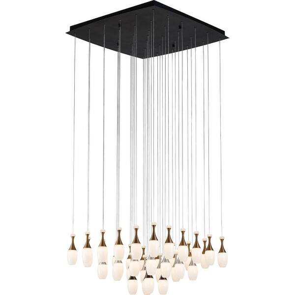 PageOne Lighting La Botella 39 Head Deep Taupe Finished LED Chandeliers ...