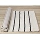 Soft Shag Cream Black Straight Lines Area Rug - Bed Bath & Beyond ...