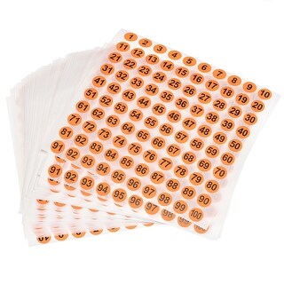 Round Number Stickers, Self Adhesive Coated Paper Labels - Bed Bath ...