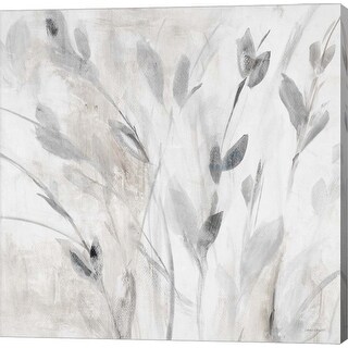 Lanie Loreth 'Gray Misty Leaves Square I' Canvas Art - Bed Bath ...