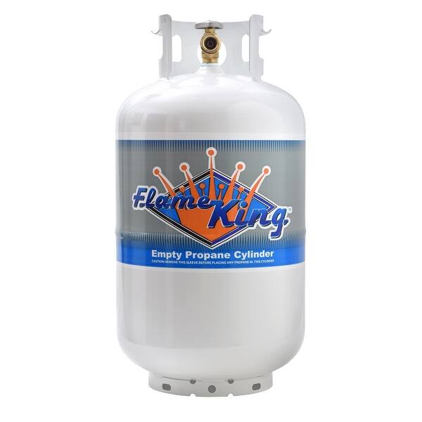 Flame King 30LB Steel Propane Tank Cylinder with Type 1 OPD Valve - Bed ...