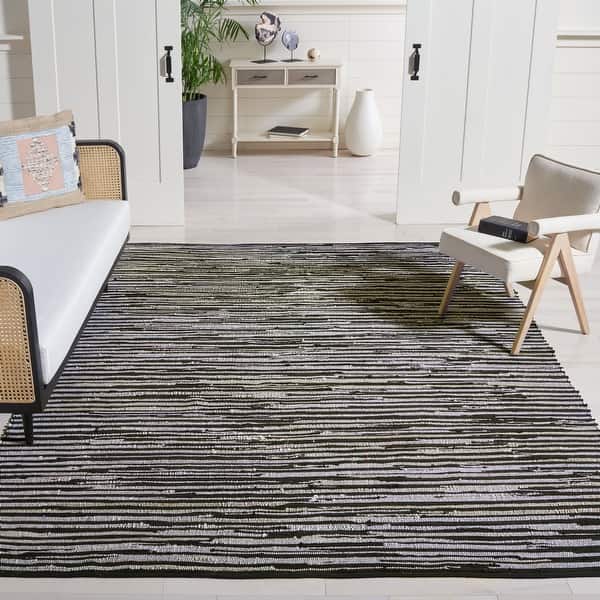 SAFAVIEH Handmade Rag Rug Sevim Casual Stripe Cotton Rug - Bed Bath ...