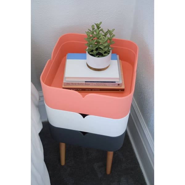 Accent Table with Storage - 3-Tier Stacking End Table - Bed Bath ...