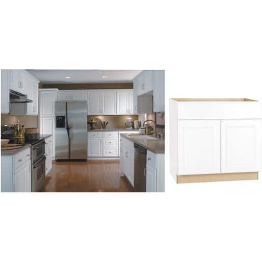 Continental Cabinets by RSI Home Products 36" White Base Cabinet CBKB36 ...