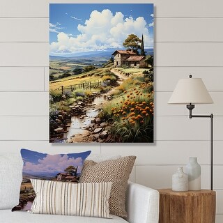 Designart "Farmhouse Rustic Retreat III" Countryside Wall Art - Bed ...