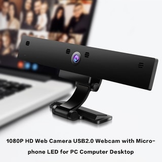 1080P HD Web Camera USB2.0 Webcam with Microphone LED for PC Computer ...