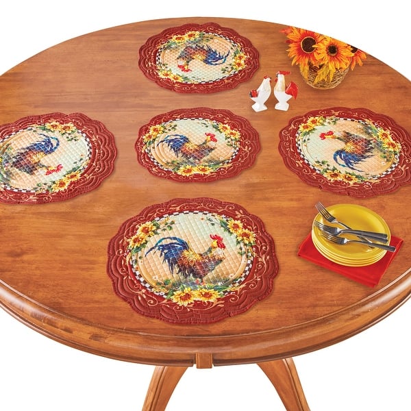 Country Rooster Table Placemats - Set of 5 - MEDIUM - Bed Bath & Beyond ...