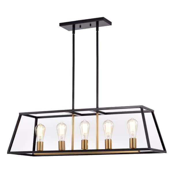 Morrison Linear 5-Bulb Metal LED Kitchen Island Pendant Light - Bed ...