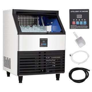Commercial Ice Maker Machine 440lbs/24H, Stainless Steel Under Counter ...