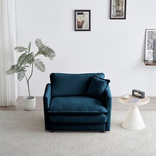 Comfy Deep Single Seat Sofa Upholstered Reading Armchair Living Room ...