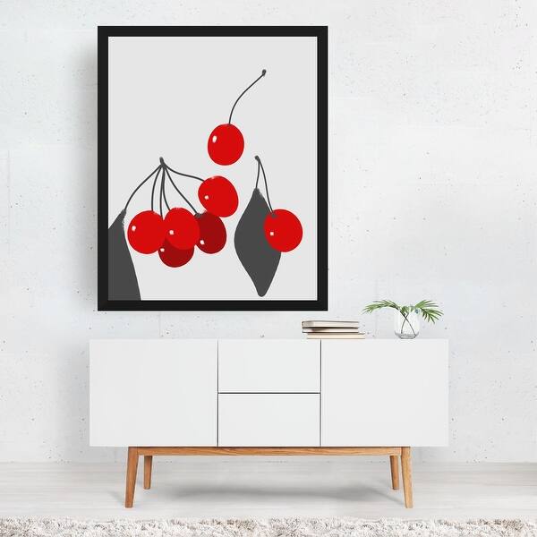 Mid century modern red cherries Illustrations Cherry Art Print/Poster ...