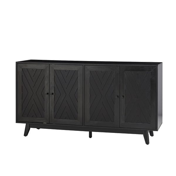Tobias 57"Wide Mid-century Chevron-patterned Sideboard with Adjustable ...
