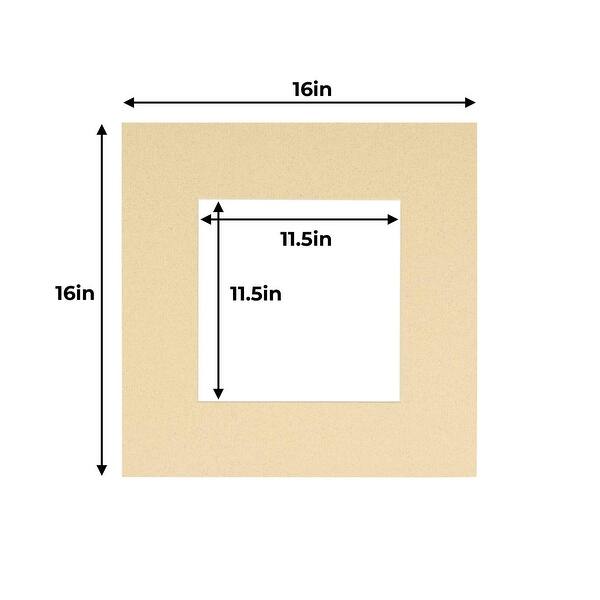 16x16 Mat for 12x12 Photo - Tan Matboard for Frames Measuring 16 x 16 ...