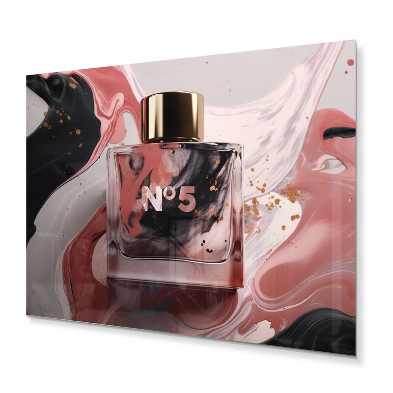 Designart "Fashionable Perfume Fragrance III" Fashion Perfume Metal ...