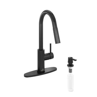 1.8GPM Matte Black Infrared Induction Pull Kitchen Faucet - Bed Bath ...