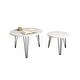 27.56'' Round Nesting Coffee Table Set of 2, Circular Nesting End Table ...