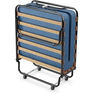 Portable Folding Bed with Memory Foam Mattress, Space-Saving Sleeper Cot for Adults, Easy to ...