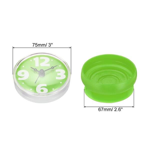 Waterproof Shower Clock 2 Pack Silent Cute Wall Clocks Suction Bed