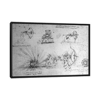 iCanvas "Study with Shields for Foot Soldiers and an Exploding Bomb, c ...