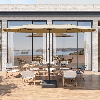 Outdoor Patio Umbrella Double sided Design for Extended Shade Polyester ...